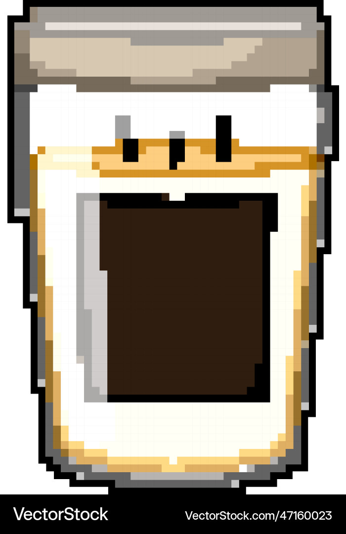 Jar scented candle game pixel art Royalty Free Vector Image