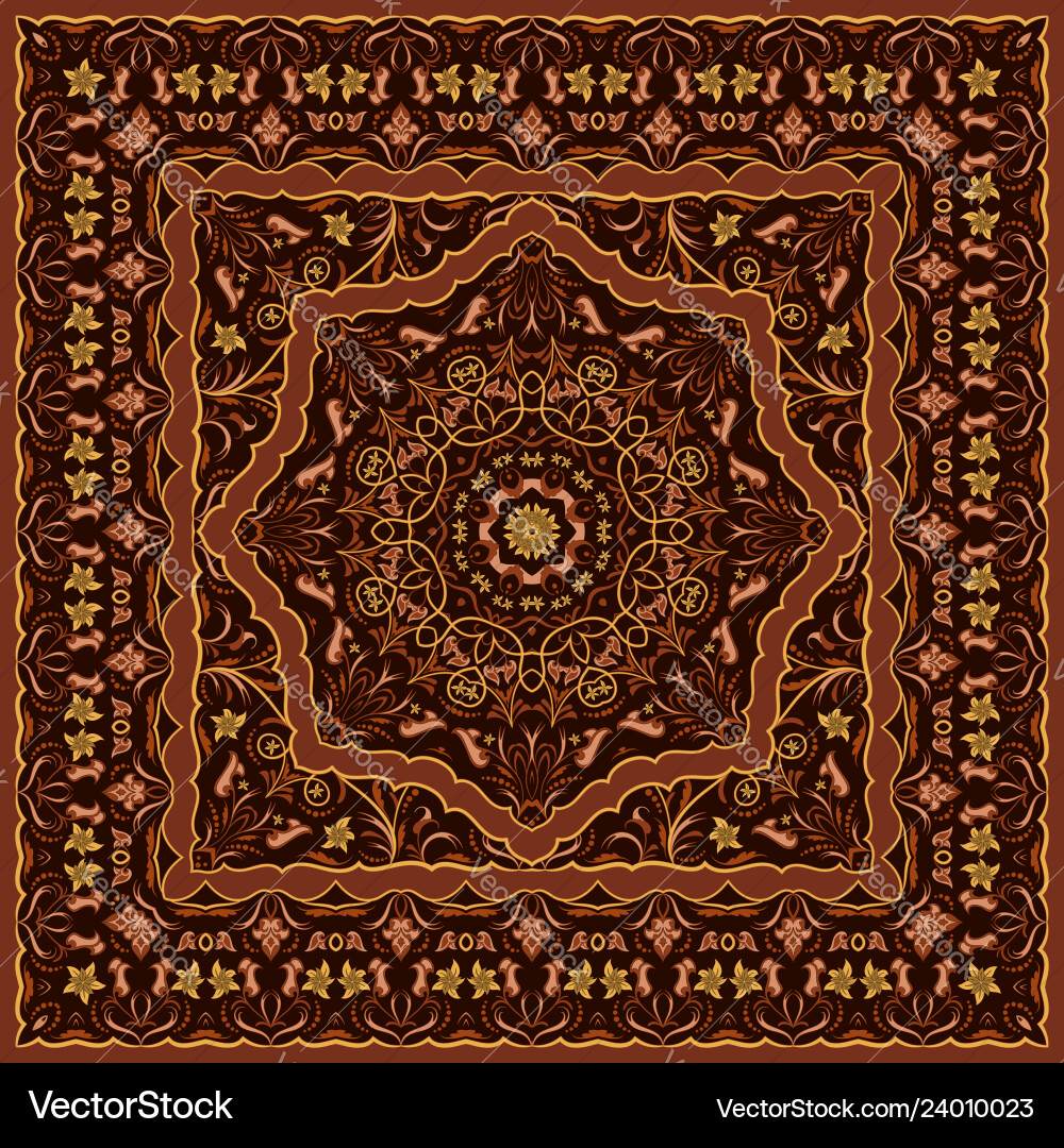 Persian colored carpet Royalty Free Vector Image