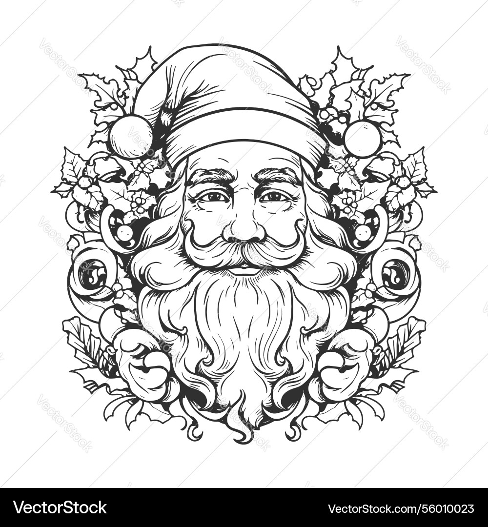 Santa claus clip art design Royalty Free Vector Image