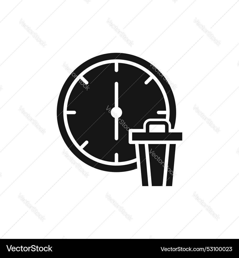 Time waste icon isolated on white background Vector Image