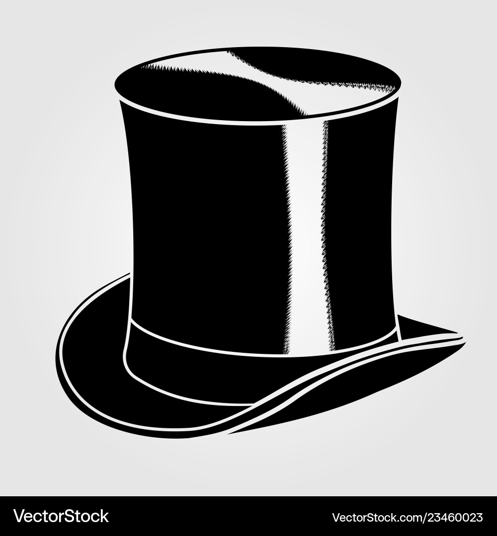 Top hat icon isolated on white background Vector Image