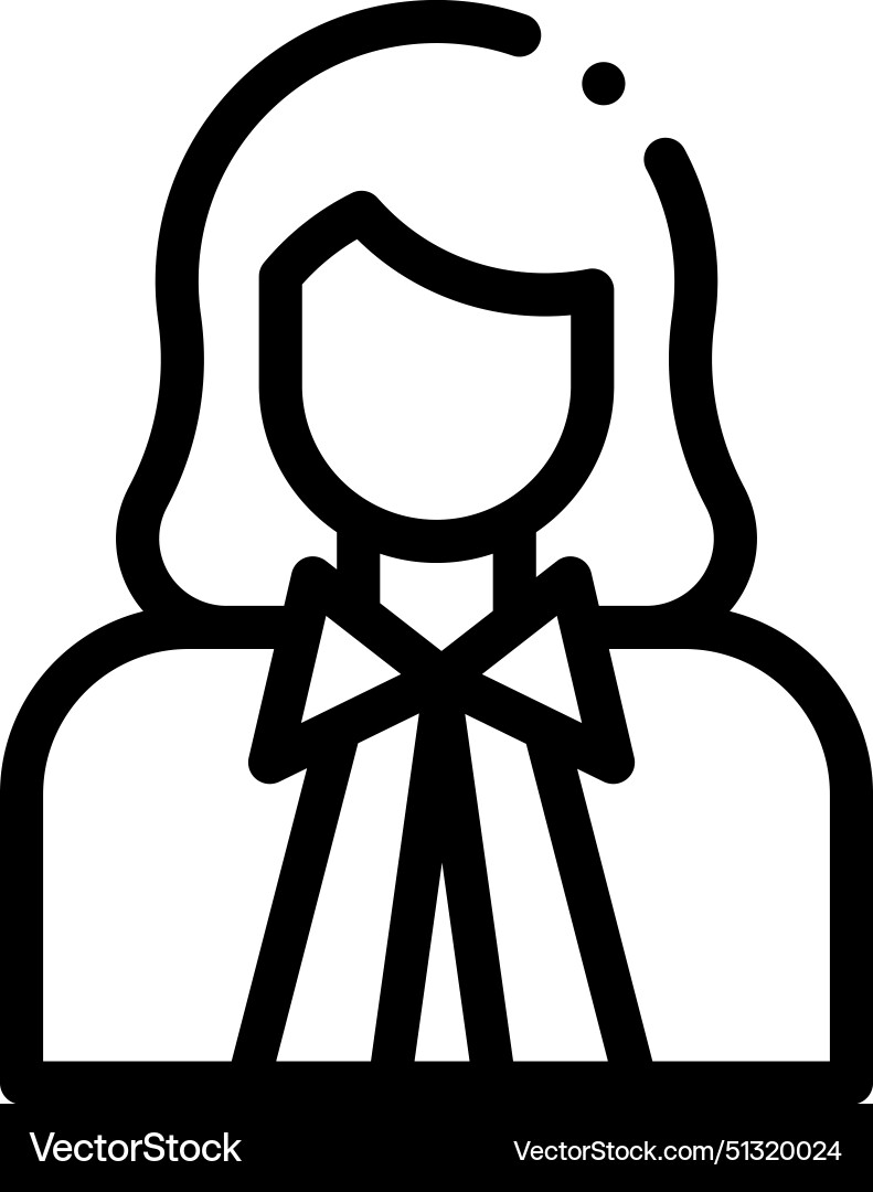 Advocate icon thin linear style design isolated Vector Image