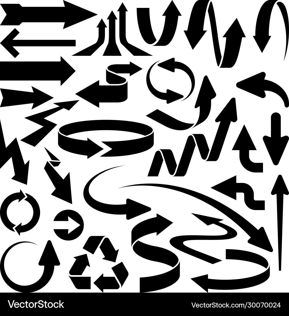 Arrow collection Royalty Free Vector Image - VectorStock