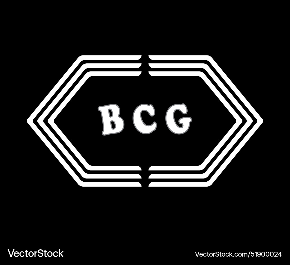 Bcg letter logo design simple and modern Vector Image