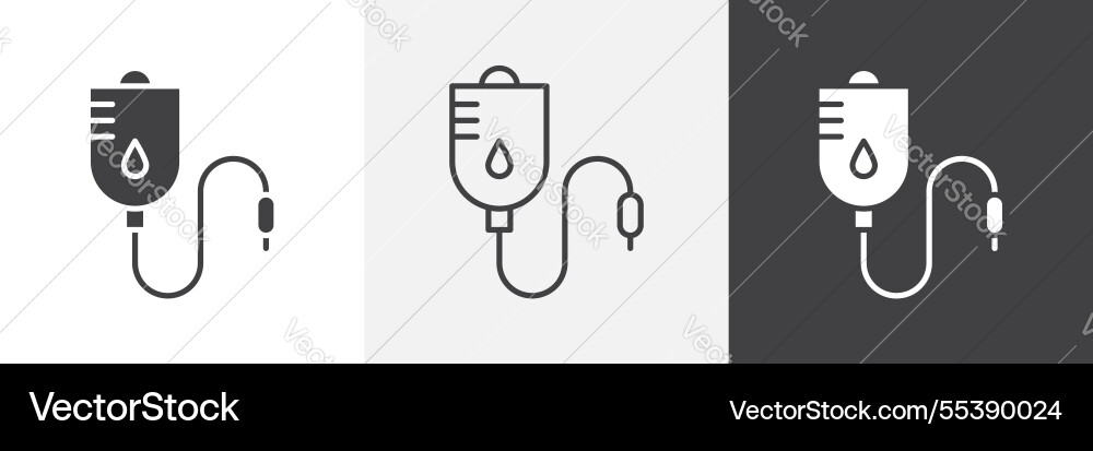 Blood transfusion icons graphics pack Royalty Free Vector