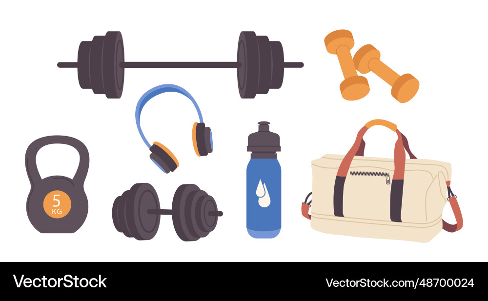 Bodybuilding powerlifting and weightlifting Vector Image