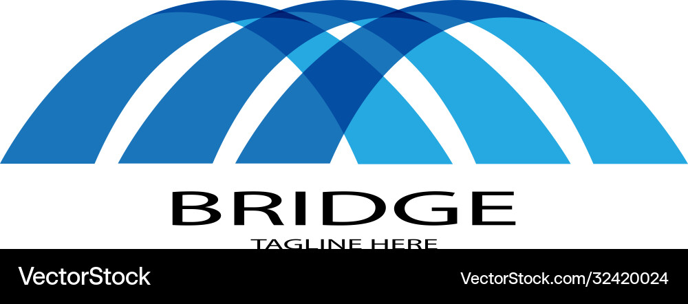 Bridge logo template Royalty Free Vector Image