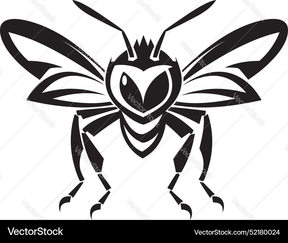 Buzzing brilliance hornet mascot design unveiled Vector Image