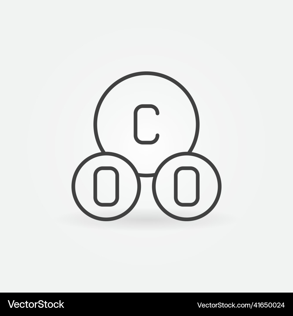 Carbon dioxide co2 chemical formula line Vector Image