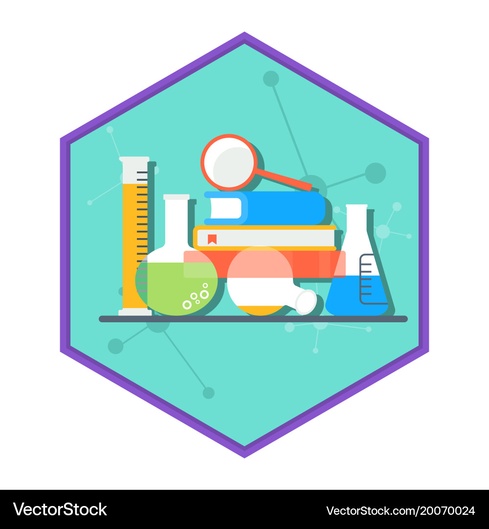 Chemical laboratory tube set Royalty Free Vector Image