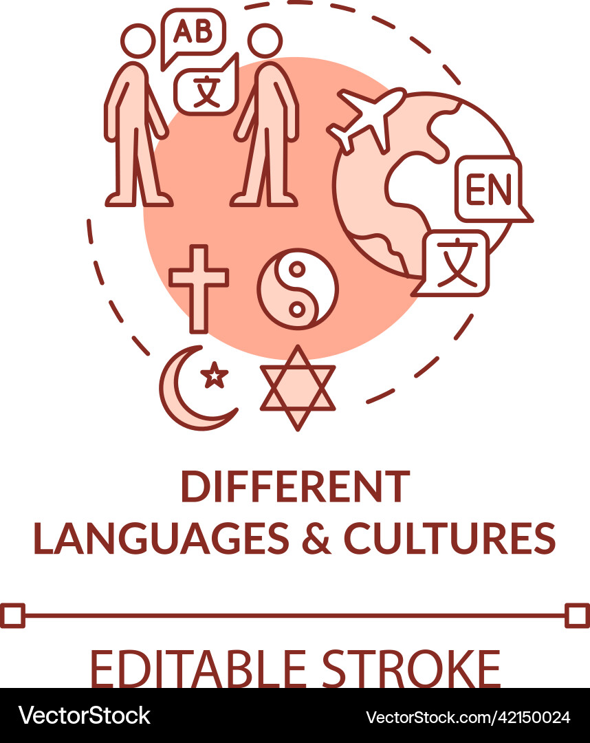 Different languages and cultures terracotta Vector Image