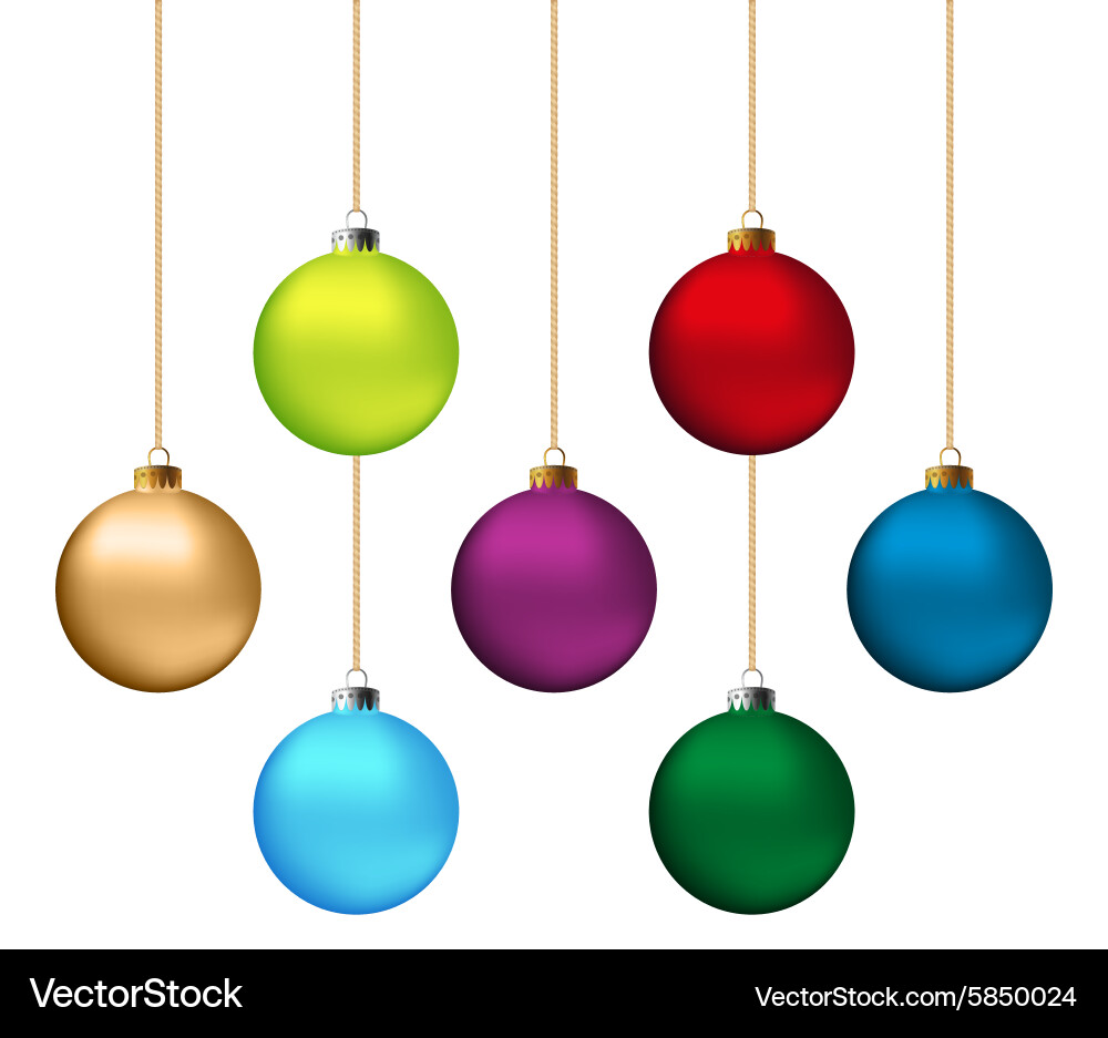 Festive Christmas Balls Royalty Free Vector Image