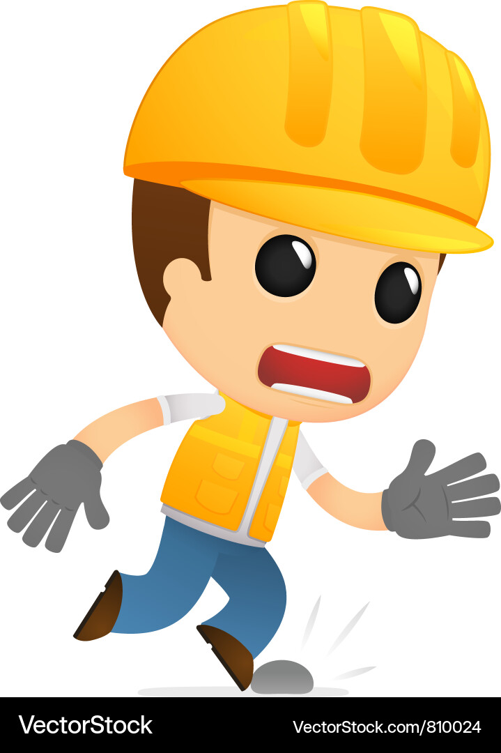 Funny cartoon builder Royalty Free Vector Image