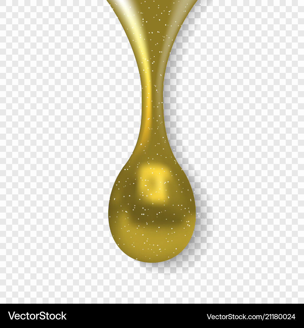Gold drop Royalty Free Vector Image - VectorStock