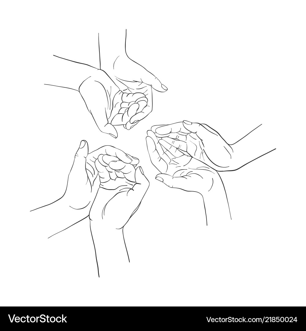 Hand drawn woman hands Royalty Free Vector Image