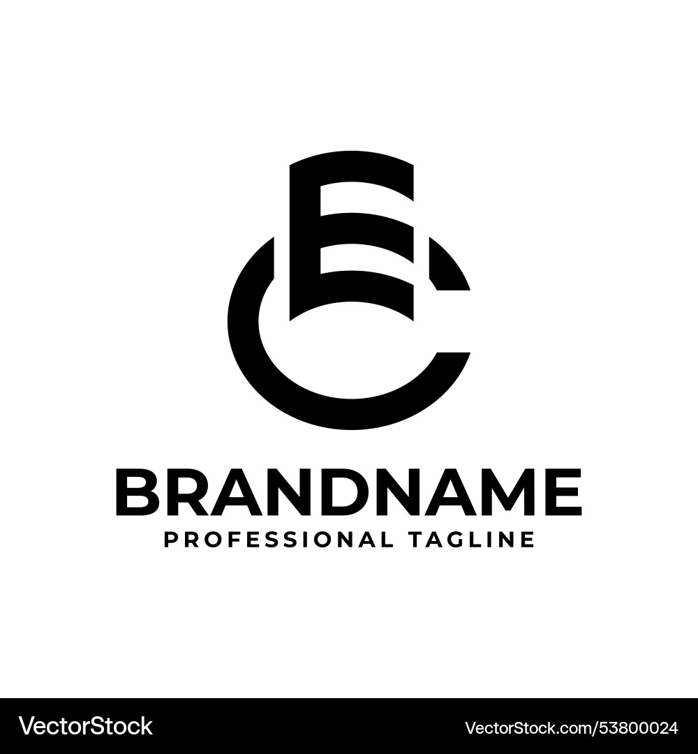 Letters ec monogram logo suitable for any Vector Image