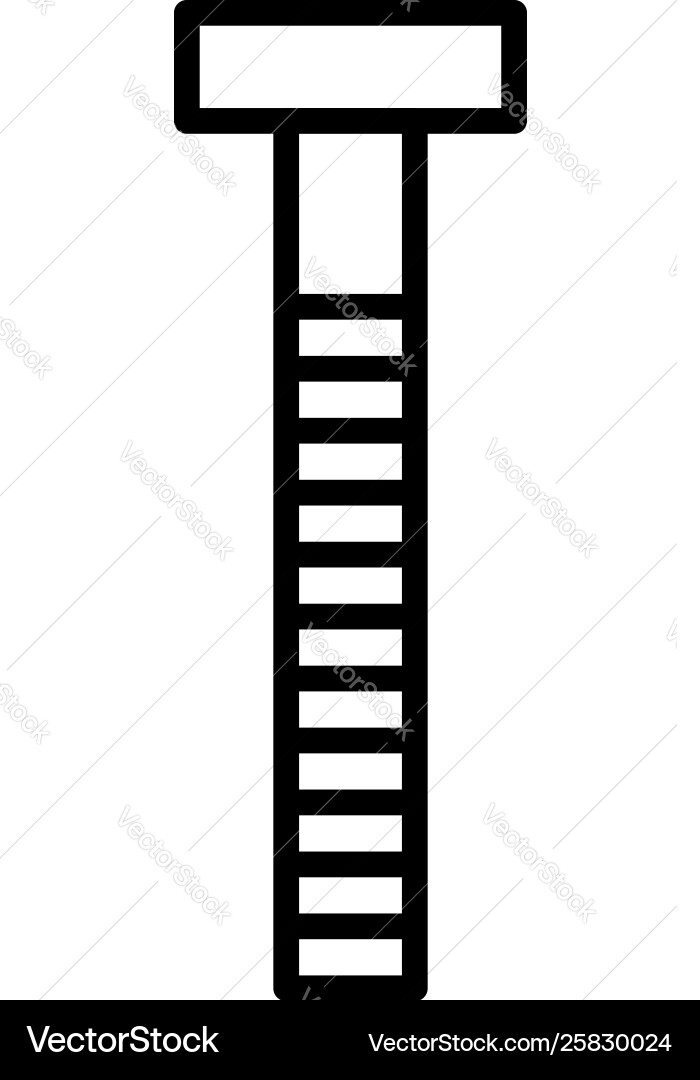 Long bolt icon outline style Royalty Free Vector Image