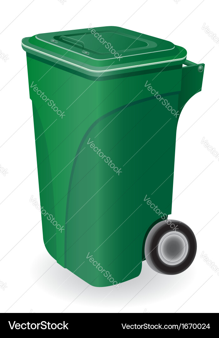 Modern Plastic Trash Can Royalty Free Vector Image