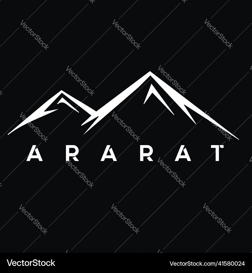 Mount Ararat - Biblical Mountain Royalty Free Vector Image