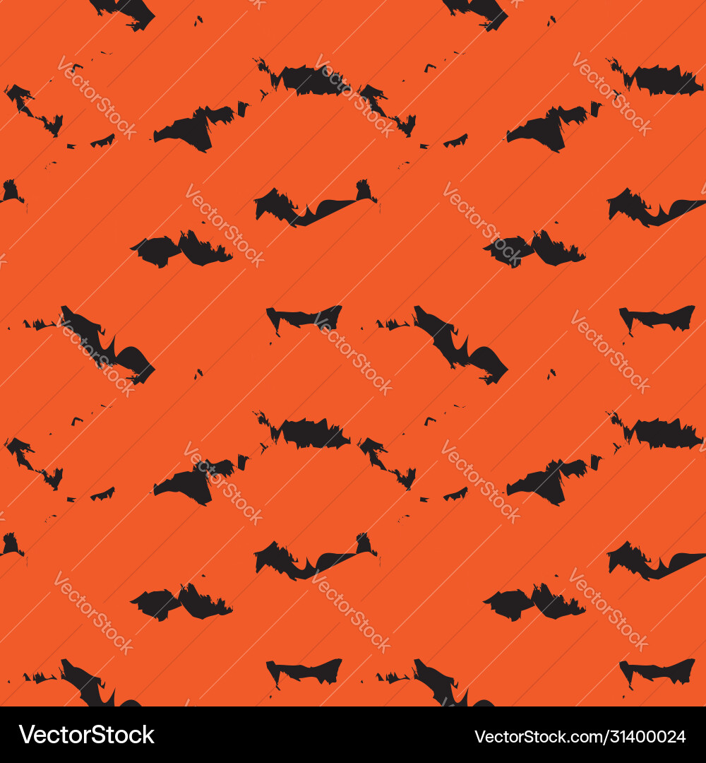 Orange camouflage abstract seamless pattern Vector Image