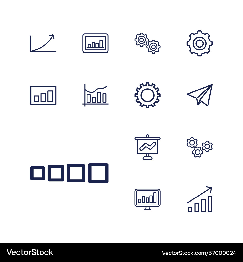 Progress icons Royalty Free Vector Image - VectorStock