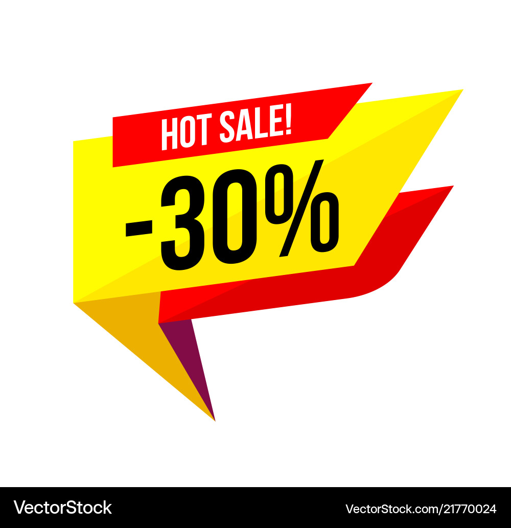 Sale Banner - Up to 30% Off Royalty Free Vector Image