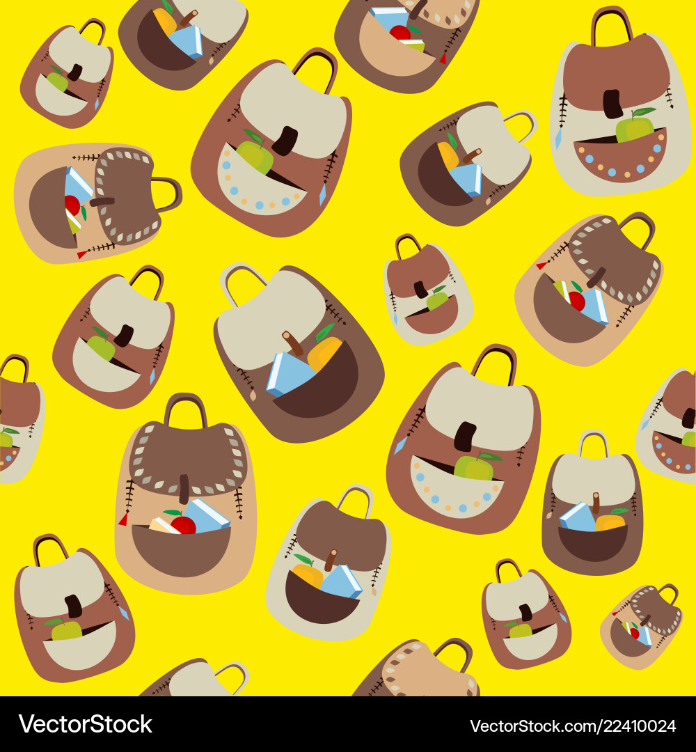 School cartoon seamless pattern Royalty Free Vector Image