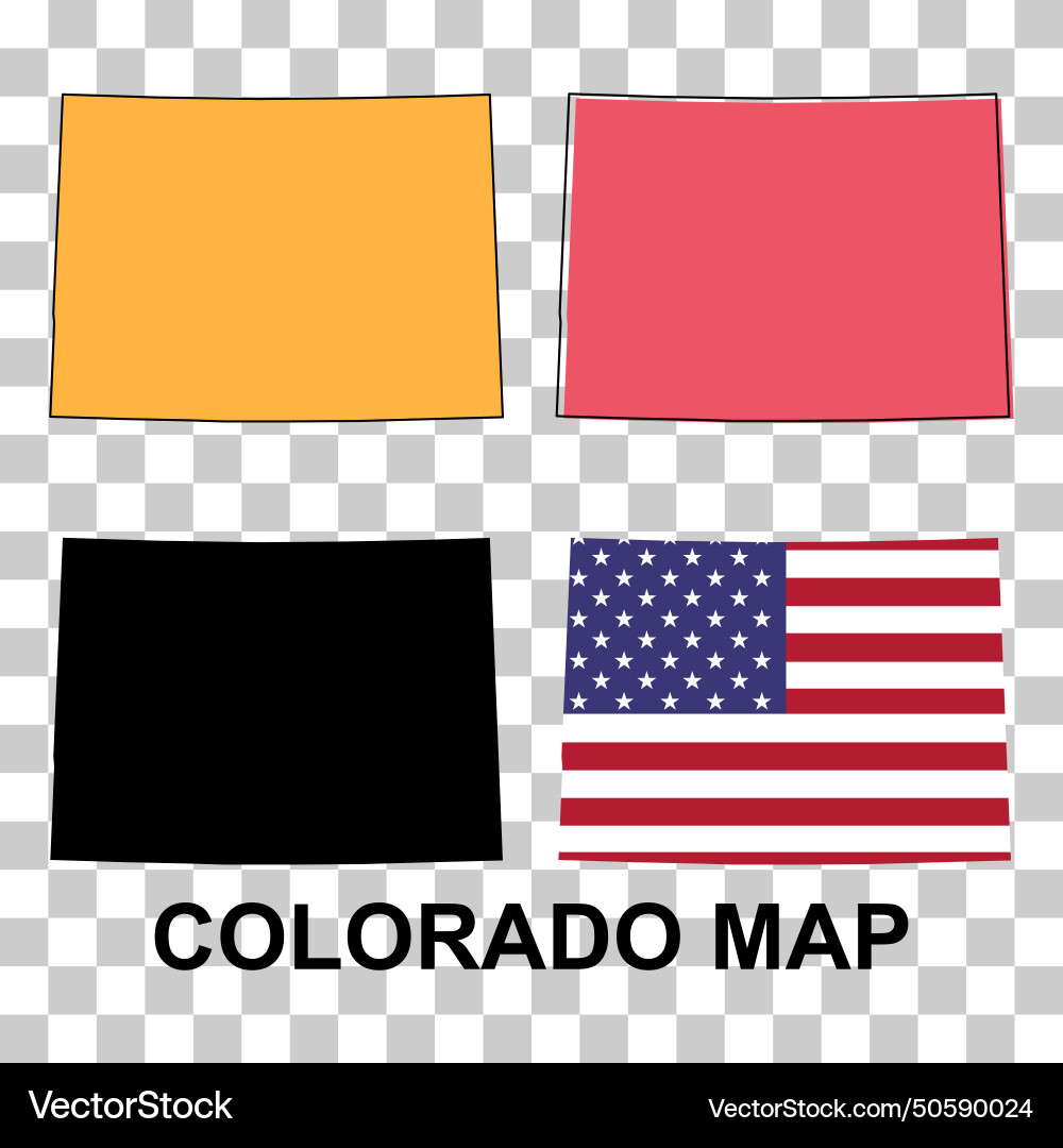 Set of colorado united states america flat Vector Image