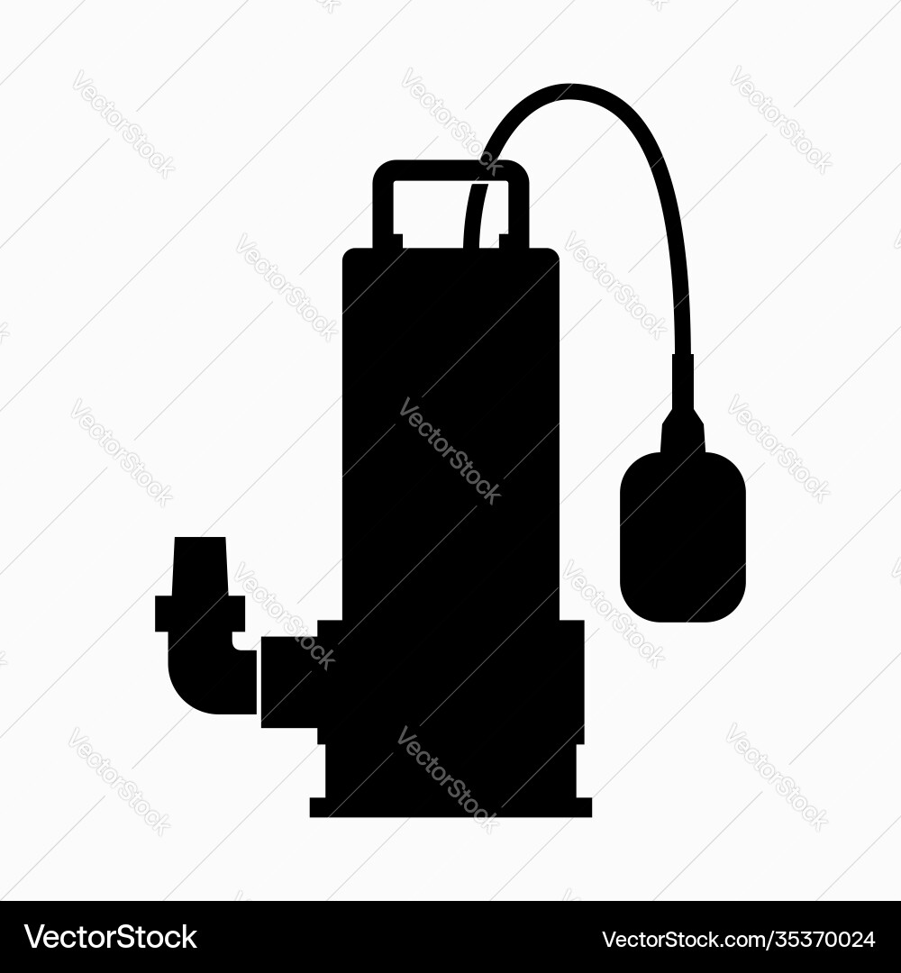 Submersible effluent vertical sump pump Royalty Free Vector