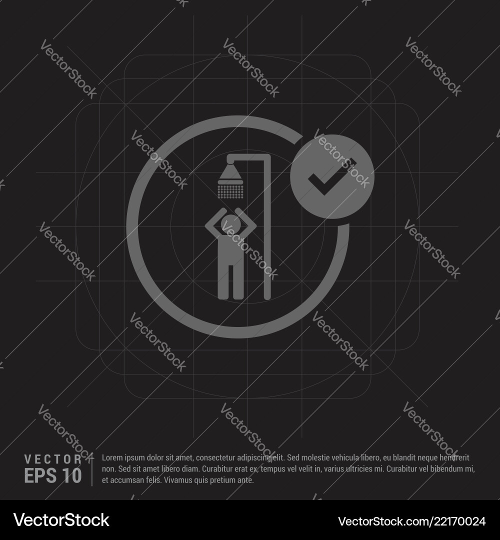 Swimming pool shower icon Royalty Free Vector Image