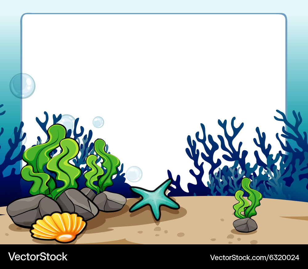 Underwater Border Scene Royalty Free Vector Image
