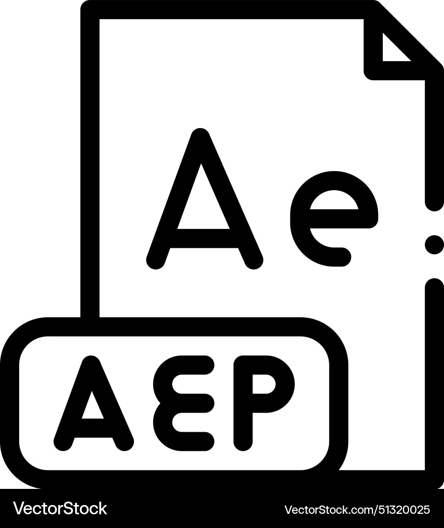 Aep icon thin linear style design isolated Vector Image