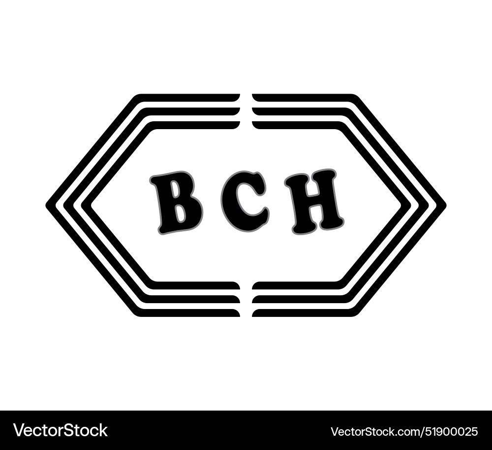 Bch letter logo design simple and modern Vector Image