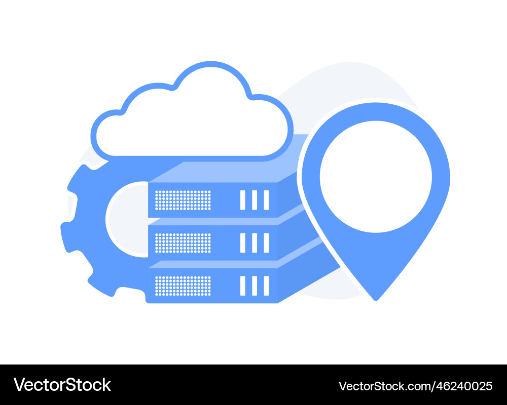 Cdn technology icon vpn with decentralized Vector Image
