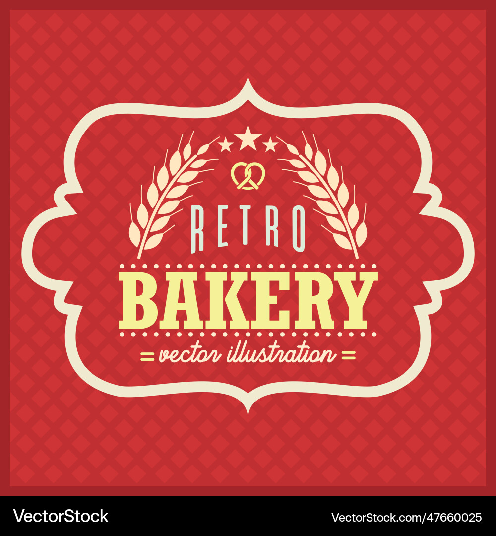 Colored retro bakery shop poster Royalty Free Vector Image