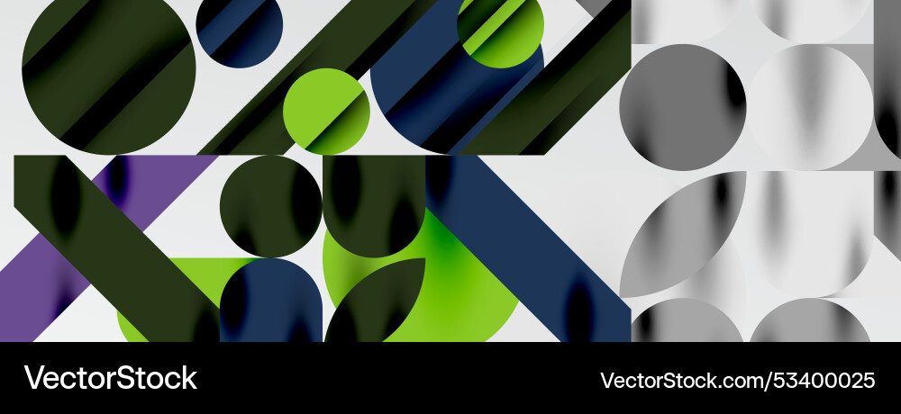 Colorful simple dynamic geometric forms circles Vector Image