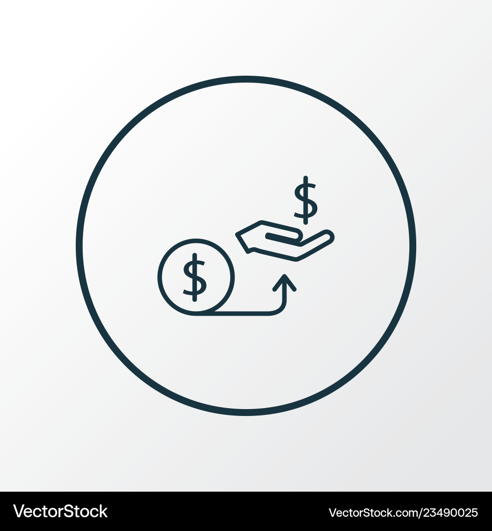 Compensation icon line symbol premium quality Vector Image