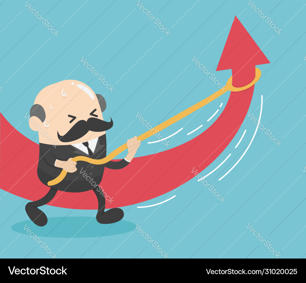 Elderly business people changing direction Vector Image