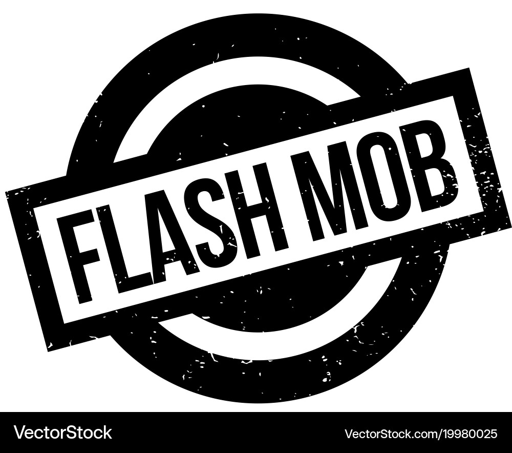 Flash mob rubber stamp Royalty Free Vector Image