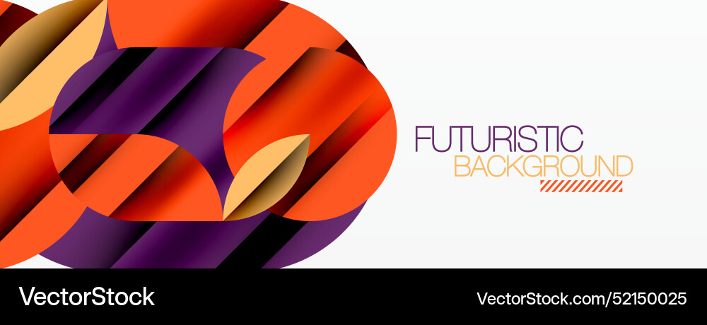 Geometric diagonal line and circle shape wide Vector Image