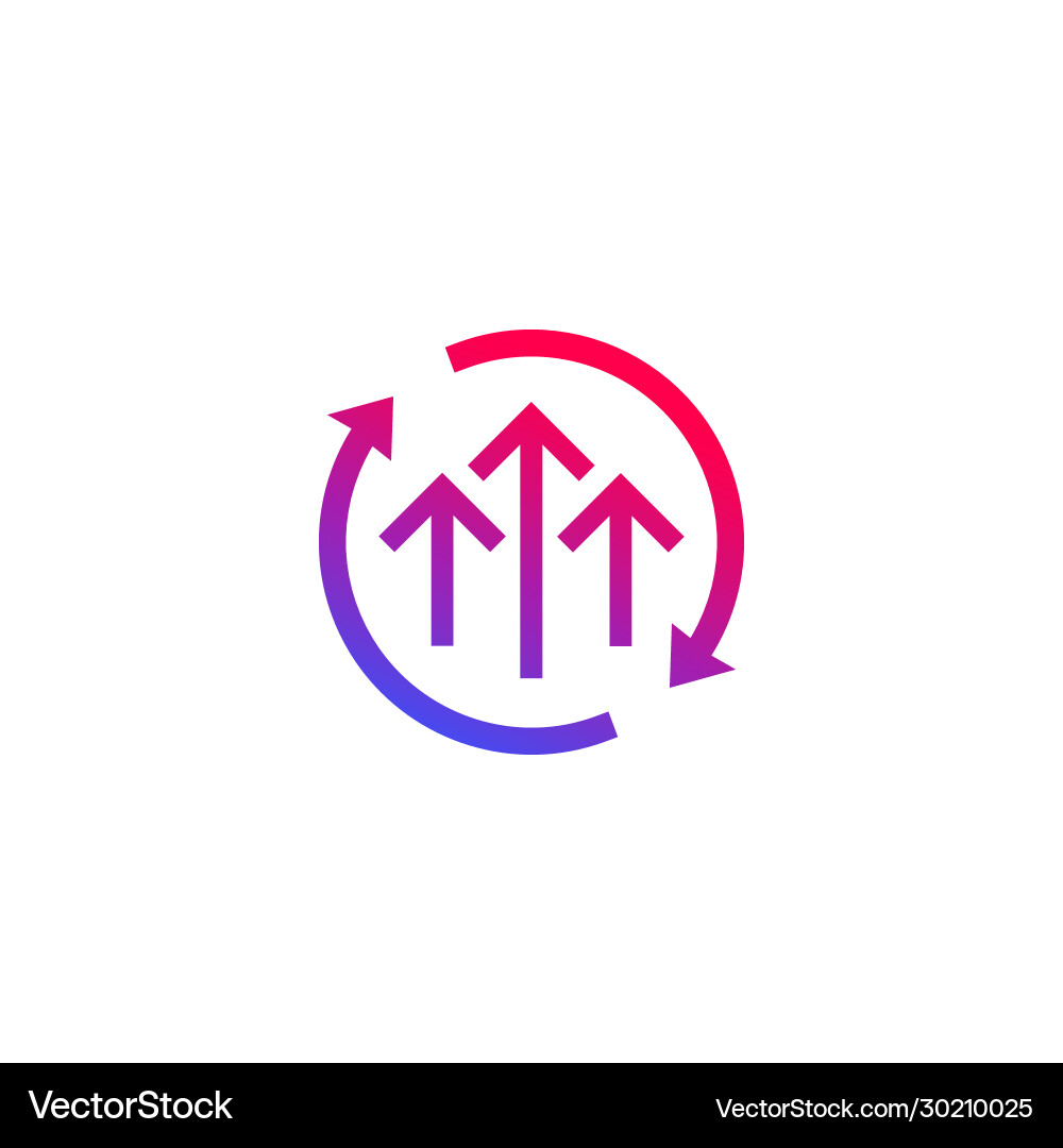 Growth cycle icon Royalty Free Vector Image - VectorStock