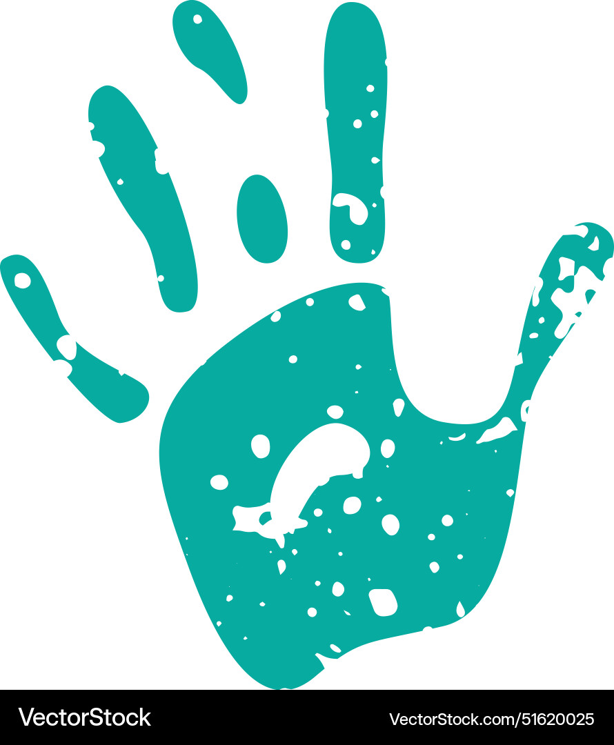 Hand print grunge effect Royalty Free Vector Image