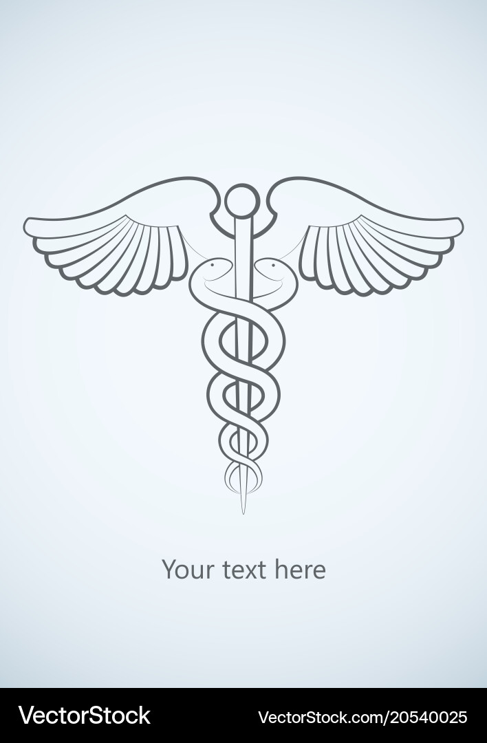 Medical Caduceus Background Royalty Free Vector Image