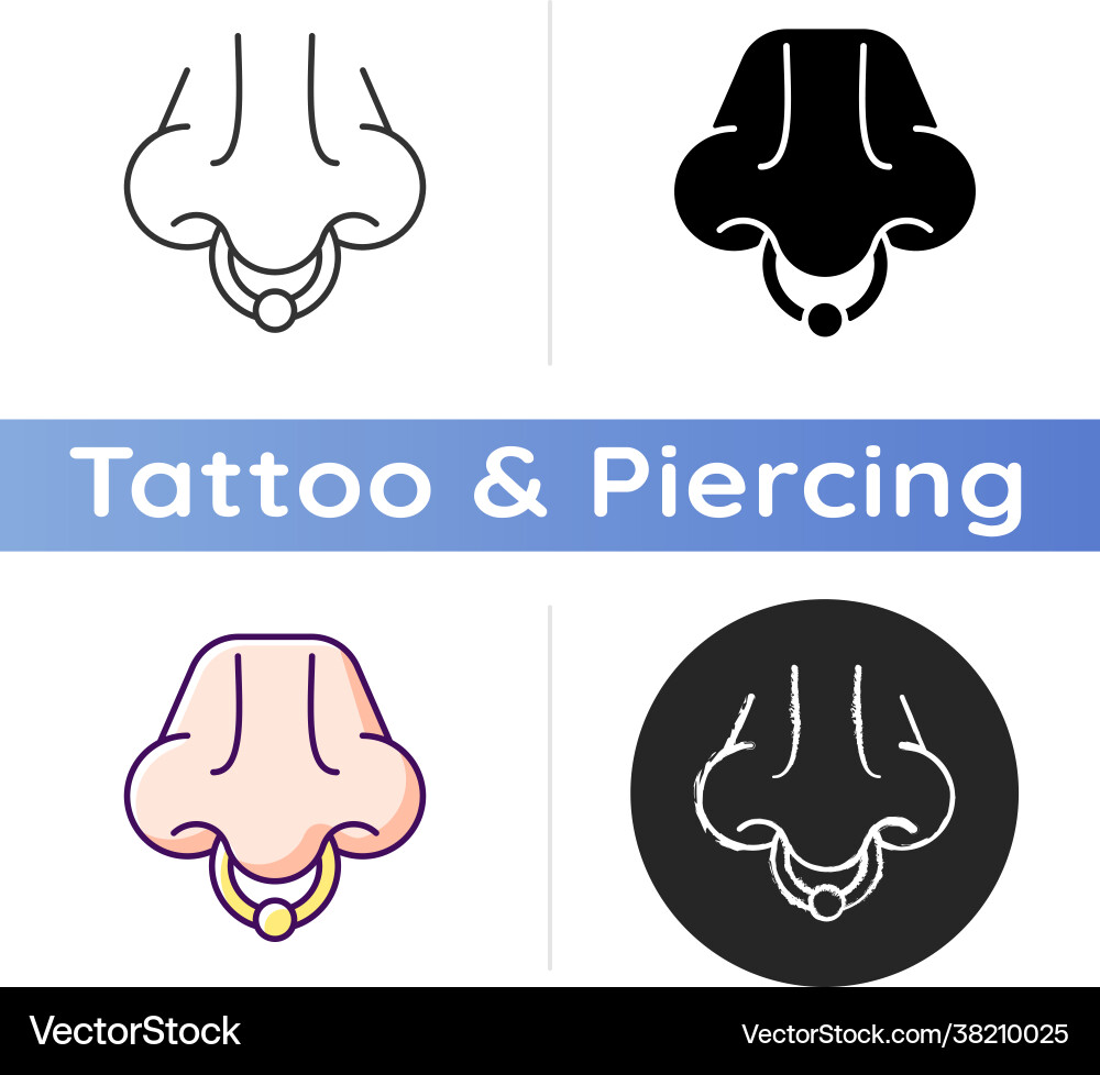 Nose piercing icon Royalty Free Vector Image - VectorStock