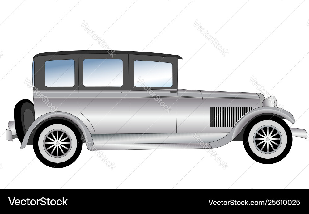 Old timer vintage car Royalty Free Vector Image