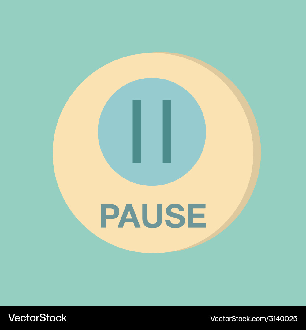 Pause web icon on background Royalty Free Vector Image