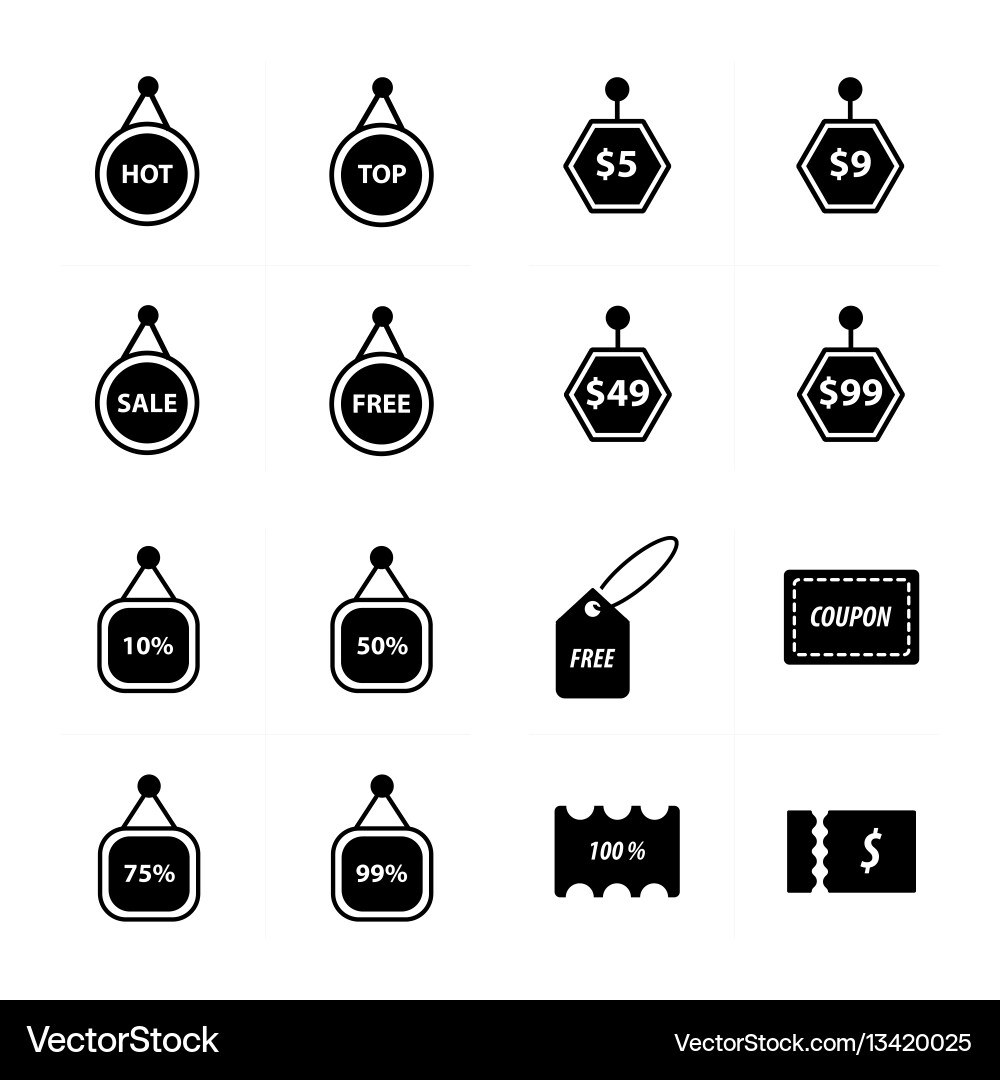 Price label set Royalty Free Vector Image - VectorStock