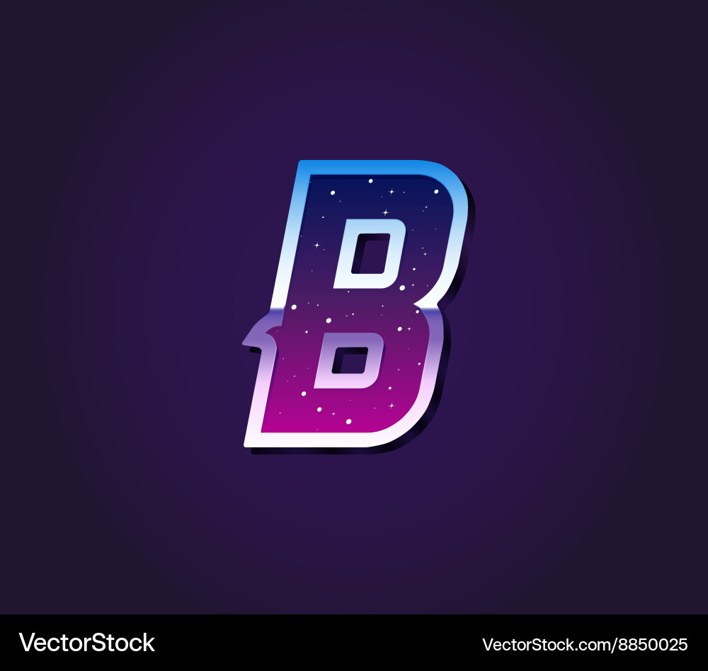 Retro Sci-Fi Font - 80s Universe Royalty Free Vector Image