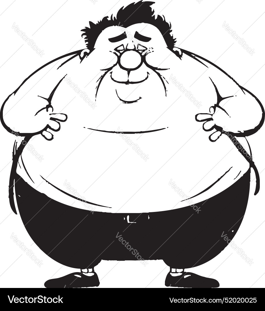 Rotund representation icon emblem chubby Vector Image