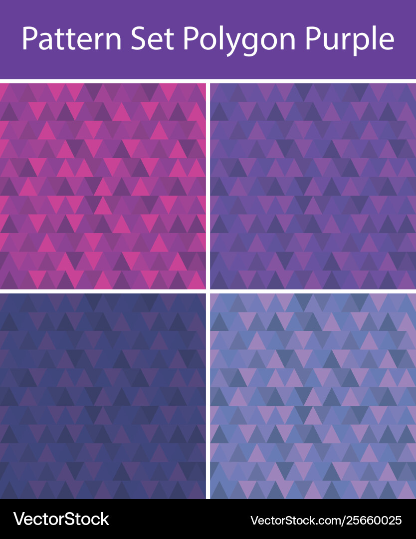 Set seamless polygon Royalty Free Vector Image